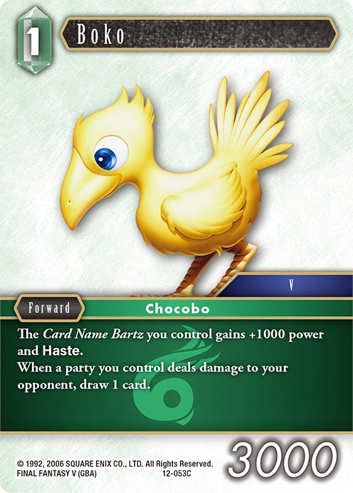Boko - Opus XII - Final Fantasy TCG