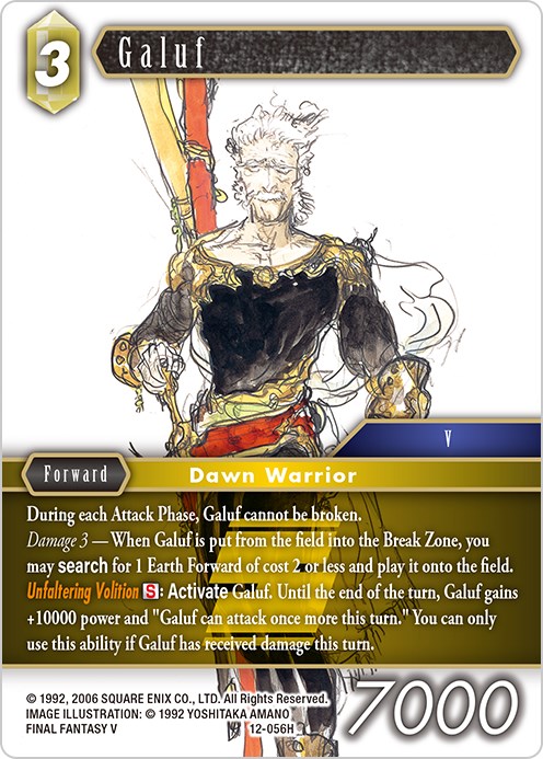 Galuf - Opus XII - Final Fantasy TCG