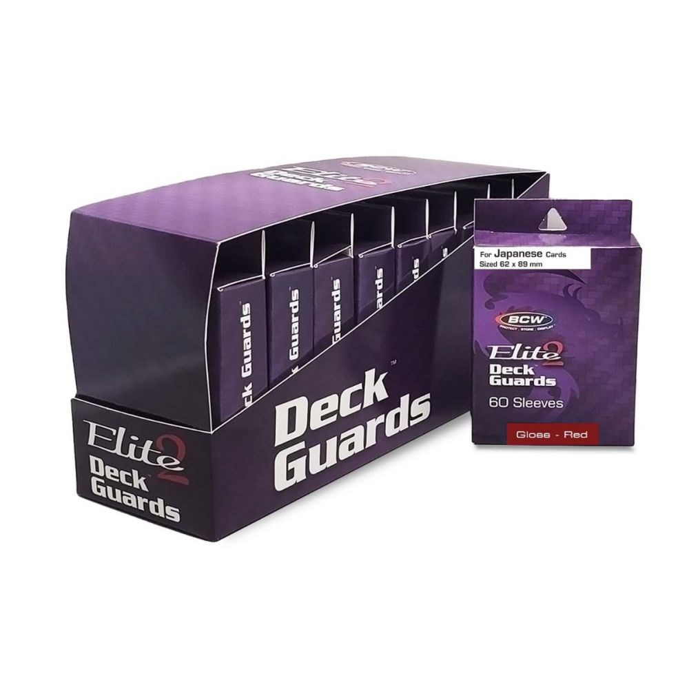 BCW Elite2 Deck Guards - Glossy Small - Shelf Display (Red) (Classic ...