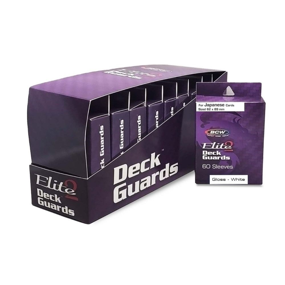 BCW Elite2 Deck Guards - Glossy Small - Shelf Display (White) (Classic ...