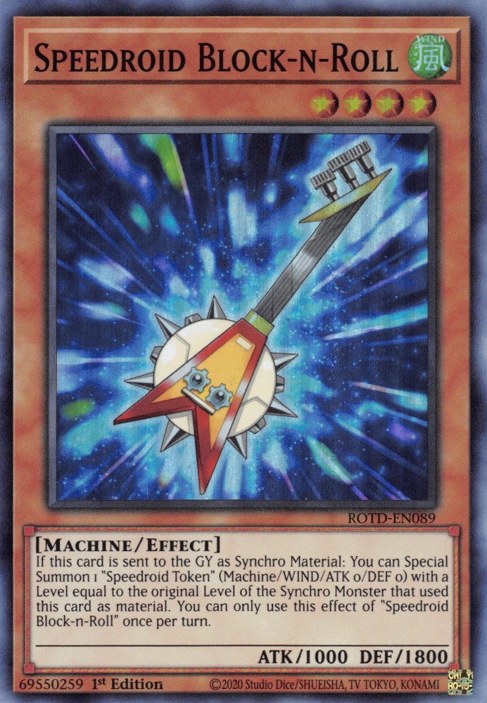 Speedroid Block-n-Roll - Rise of the Duelist - YuGiOh