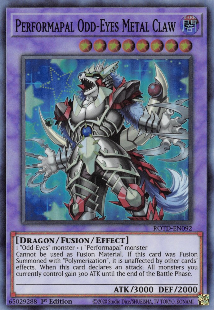 Performapal Odd-Eyes Metal Claw - Rise of the Duelist - YuGiOh