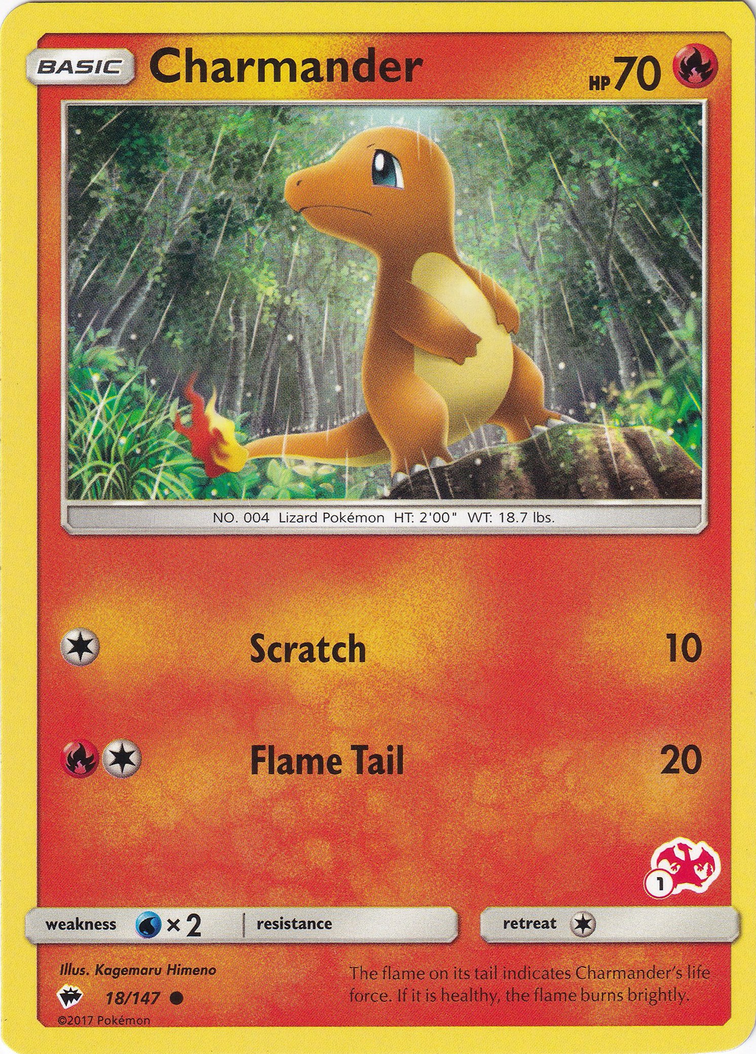 Charmander - 18/147 (#1 Charizard Stamped) - Battle Academy - Pokemon