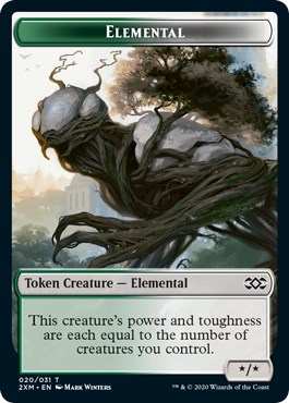 Elemental // Treasure Double-sided Token - Double Masters - Magic: The Gathering