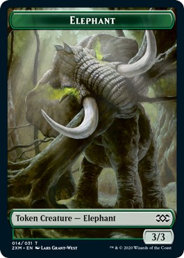 Elephant // Marit Lage Double-sided Token - Double Masters - Magic: The ...