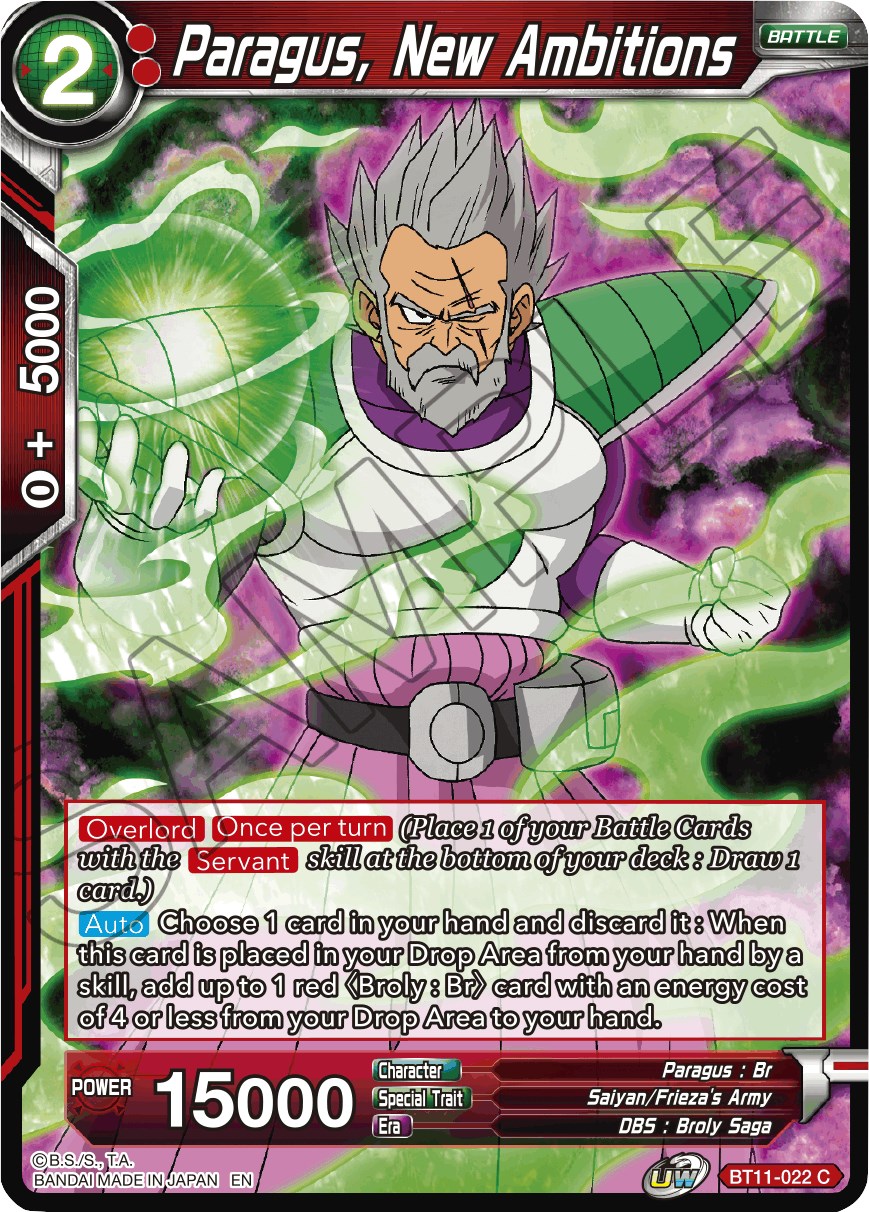 Paragus, New Ambitions - Vermilion Bloodline - Dragon Ball Super: Masters