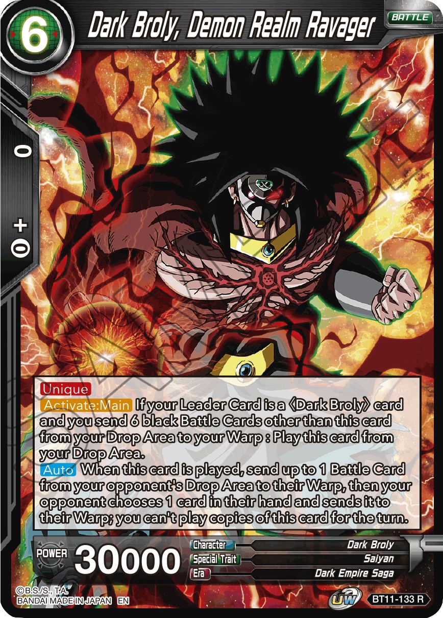 Dark Broly, Demon Realm Ravager - Vermilion Bloodline - Dragon Ball ...