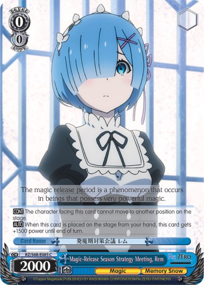 Magic-Release Season Strategy Meeting, Rem - Re:ZERO Memory Snow ...