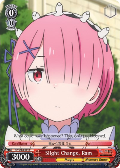 Slight Change, Ram - Re:ZERO Memory Snow - Weiss Schwarz