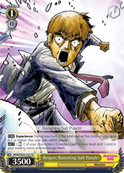 Reigen: Banishing Salt Punch! - Mob Psycho 100 - Weiss Schwarz