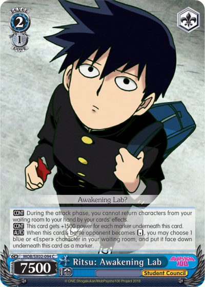 Ritsu: Awakening Lab - Mob Psycho 100 - Weiss Schwarz