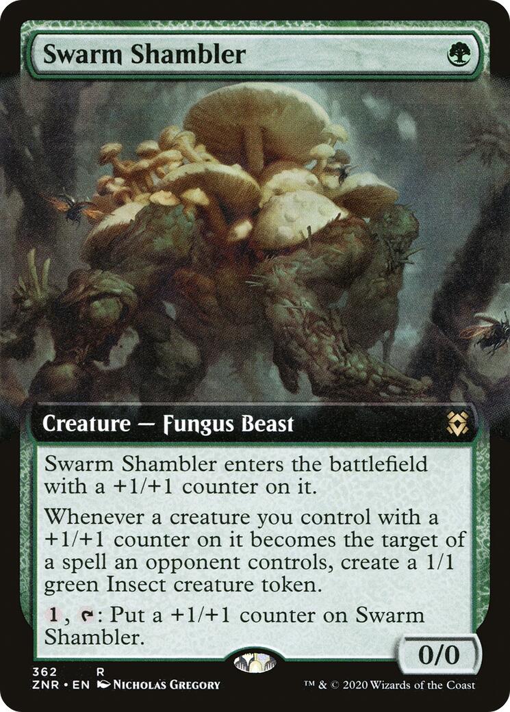 Swarm Shambler (Extended Art) - Zendikar Rising - Magic: The Gathering