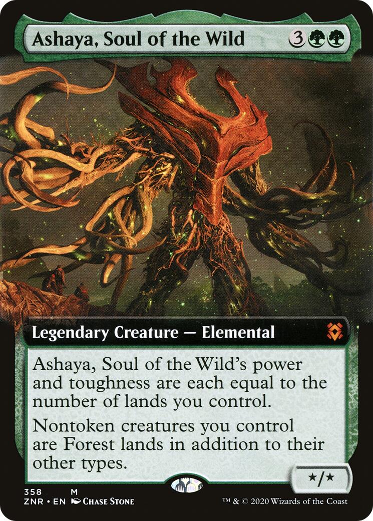 Ashaya, Soul of the Wild (Extended Art) - Zendikar Rising - Magic: The ...