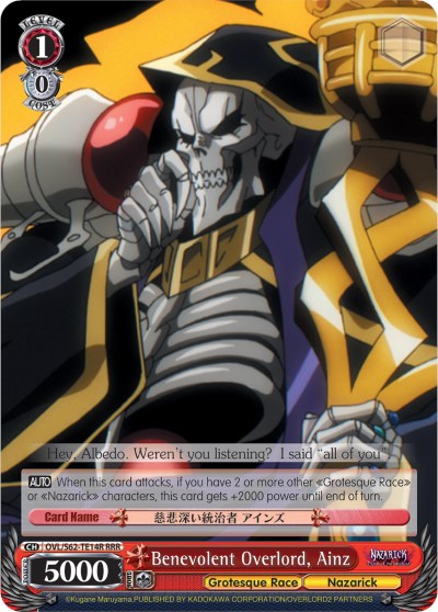 Benevolent Overlord, Ainz (RRR) - Nazarick: Tomb of the Undead - Weiss Schwarz