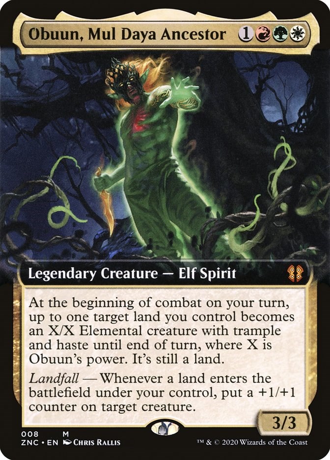 Obuun, Mul Daya Ancestor (Extended Art) - Commander: Zendikar Rising ...