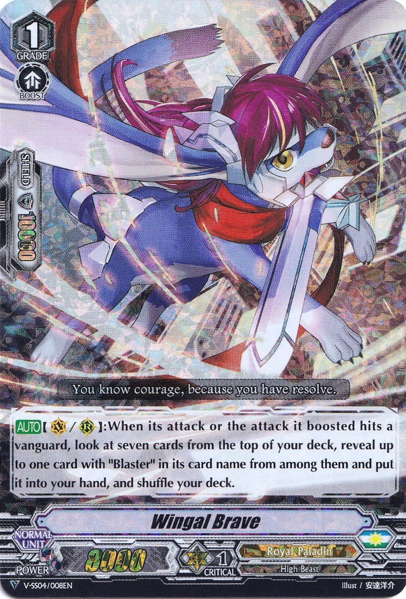Wingal Brave (RRR Foil) - V-SS04: Majesty Lord Blaster - Cardfight Vanguard