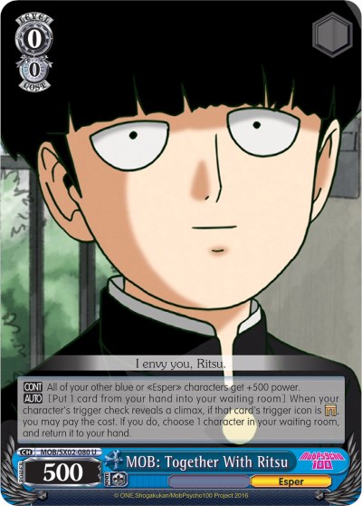 MOB: Together With Ritsu - Mob Psycho 100 - Weiss Schwarz
