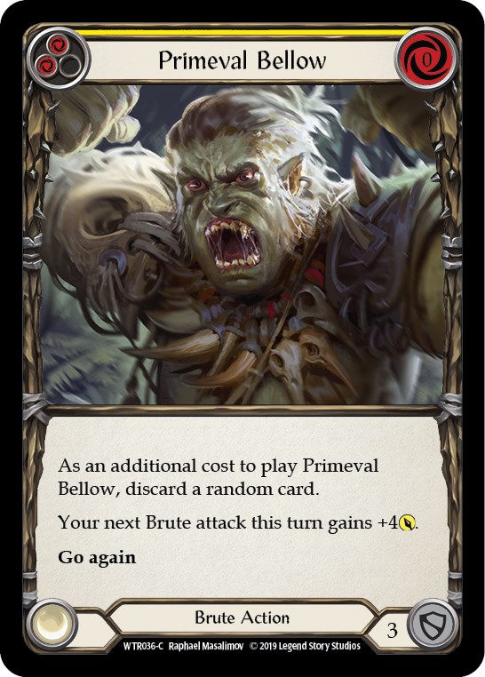 Primeval Bellow (Yellow) - Welcome to Rathe - Flesh and Blood TCG