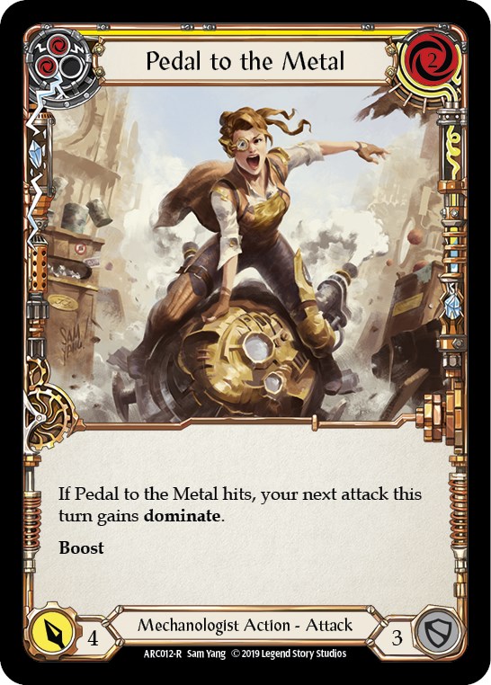 Pedal to the Metal (Yellow) - Arcane Rising - Flesh and Blood TCG