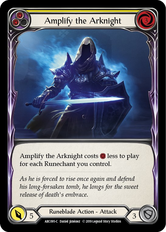 Amplify the Arknight (Yellow) - Arcane Rising - Flesh and Blood TCG