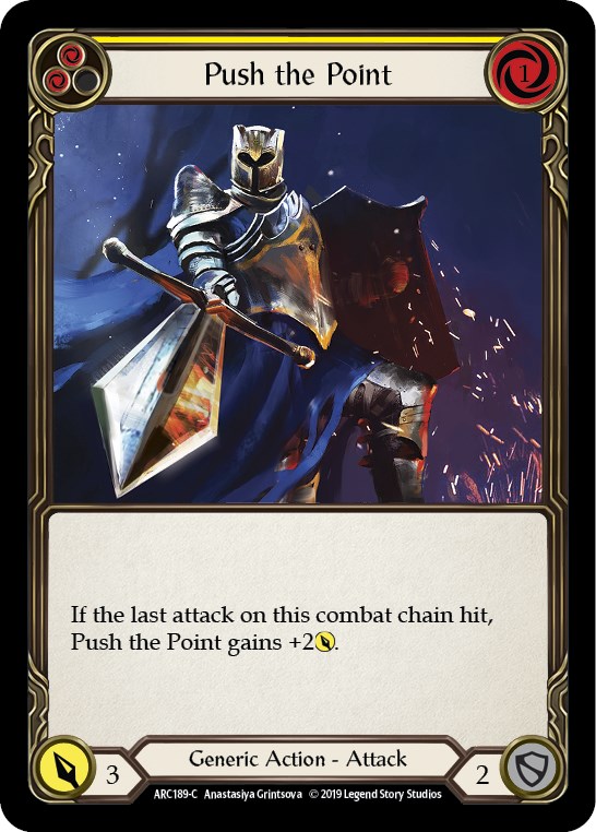 Push the Point (Yellow) - Arcane Rising - Flesh and Blood TCG