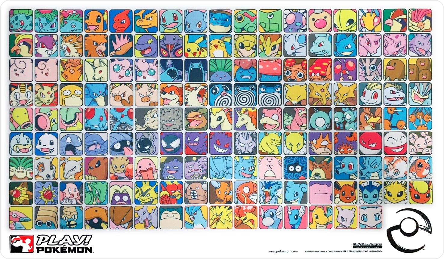 Play! Pokemon Professor Program Kanto Playmat - White - Pokemon ...