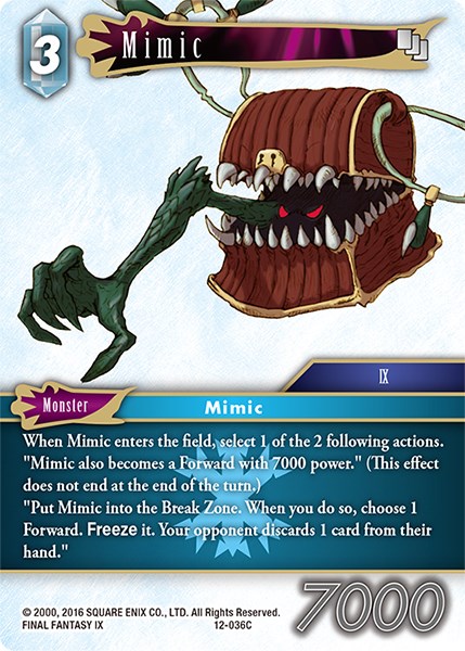 Mimic - Opus XII - Final Fantasy TCG