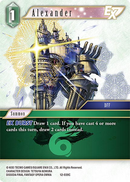 Alexander EX - Opus XII - Final Fantasy TCG