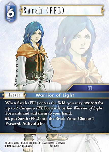 Sarah (FFL) - Opus XII - Final Fantasy TCG