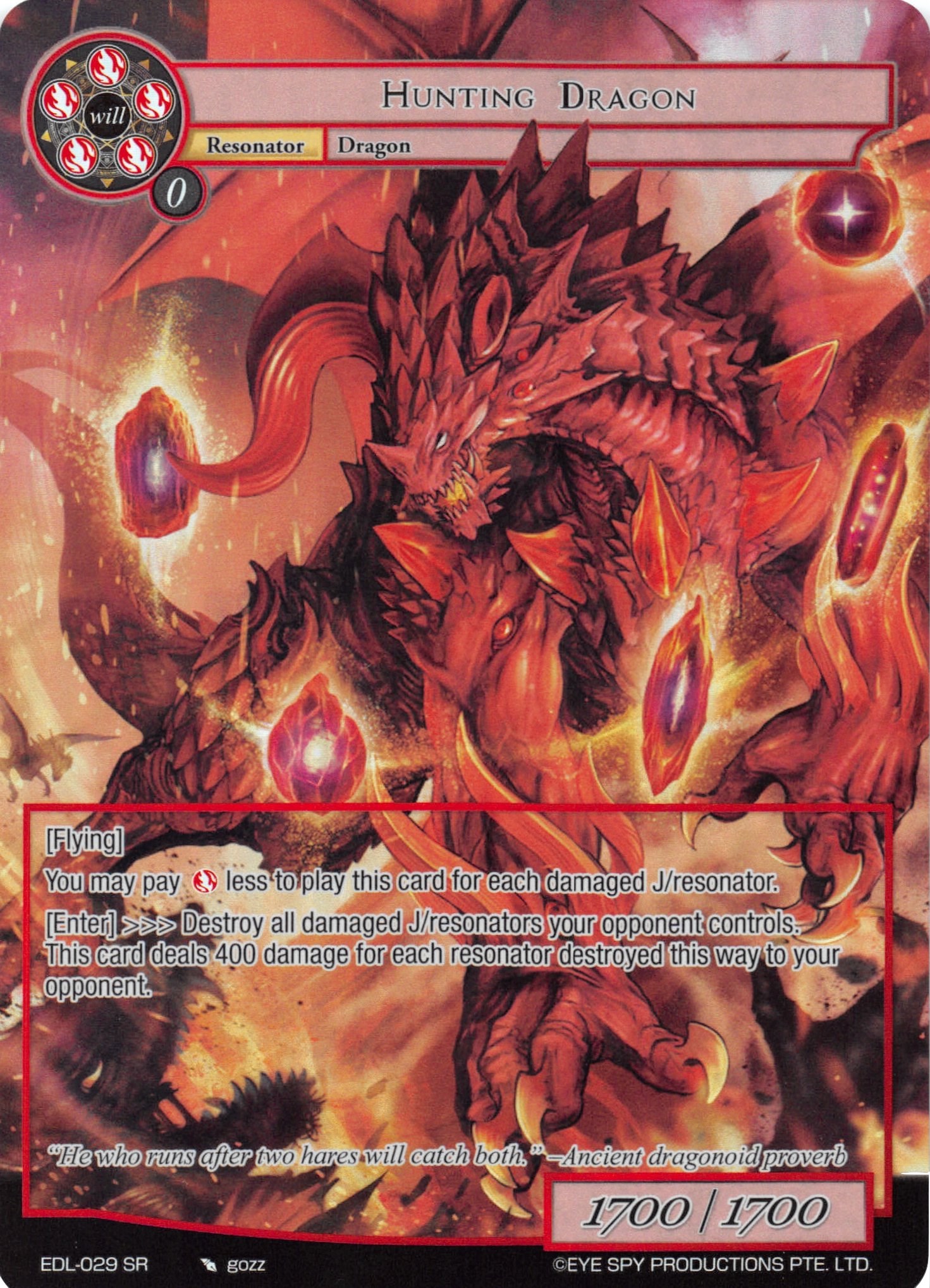 Hunting Dragon (Full Art) - The Epic of the Dragon Lord - Force of Will
