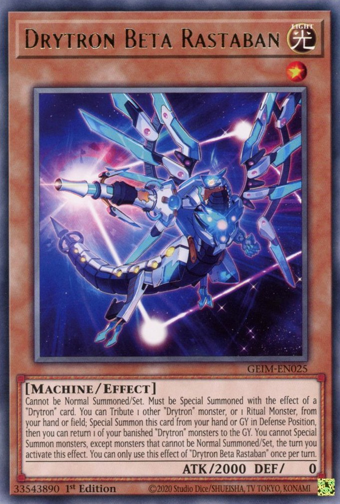 Drytron Beta Rastaban - Genesis Impact - YuGiOh