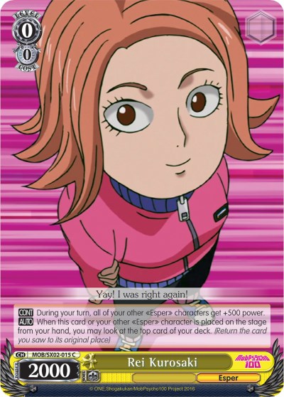Rei Kurosaki - Mob Psycho 100 - Weiss Schwarz
