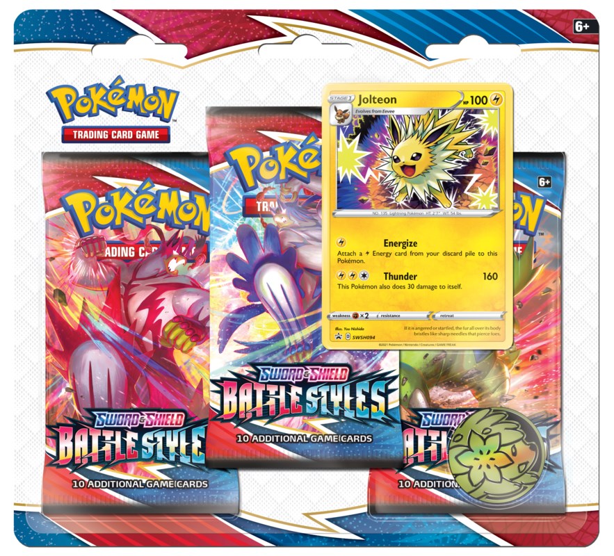 Battle Styles 3 Pack Blister [Jolteon] - SWSH05: Battle Styles - Pokemon