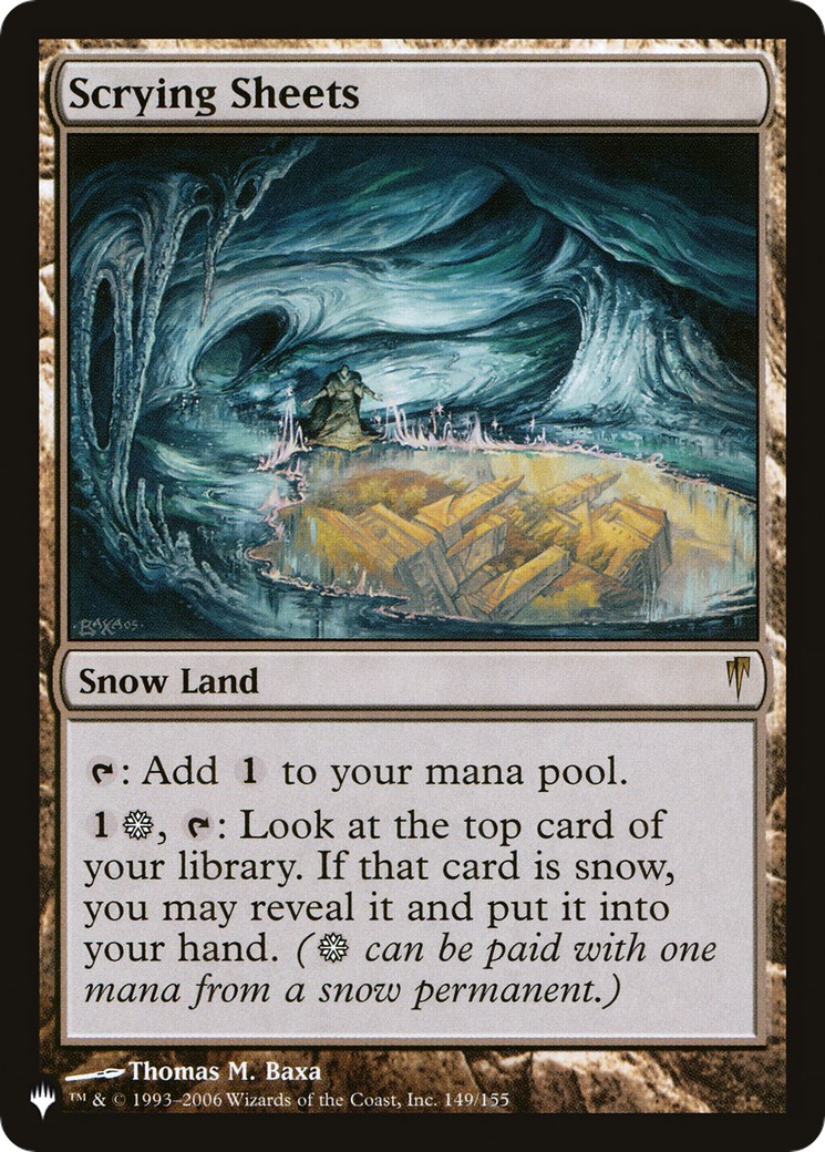 Scrying Sheets - The List Reprints - Magic: The Gathering