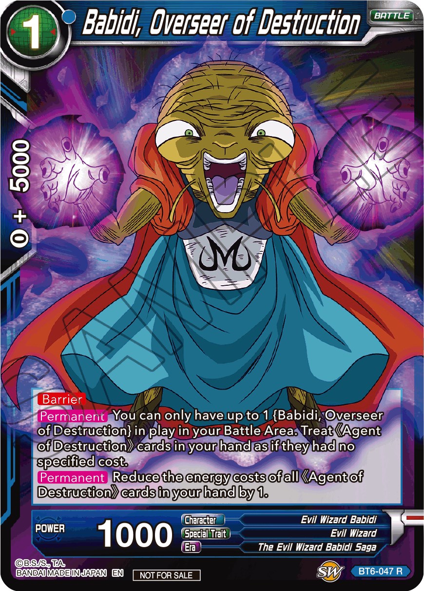 Babidi, Overseer of Destruction (Gold Stamped) - Tournament Promotion ...