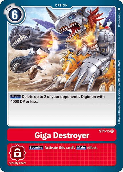 Giga Destroyer - Starter Deck 01: Gaia Red - Digimon Card Game