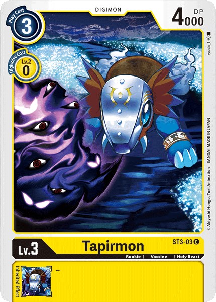 Tapirmon - Starter Deck 03: Heaven's Yellow - Digimon Card Game