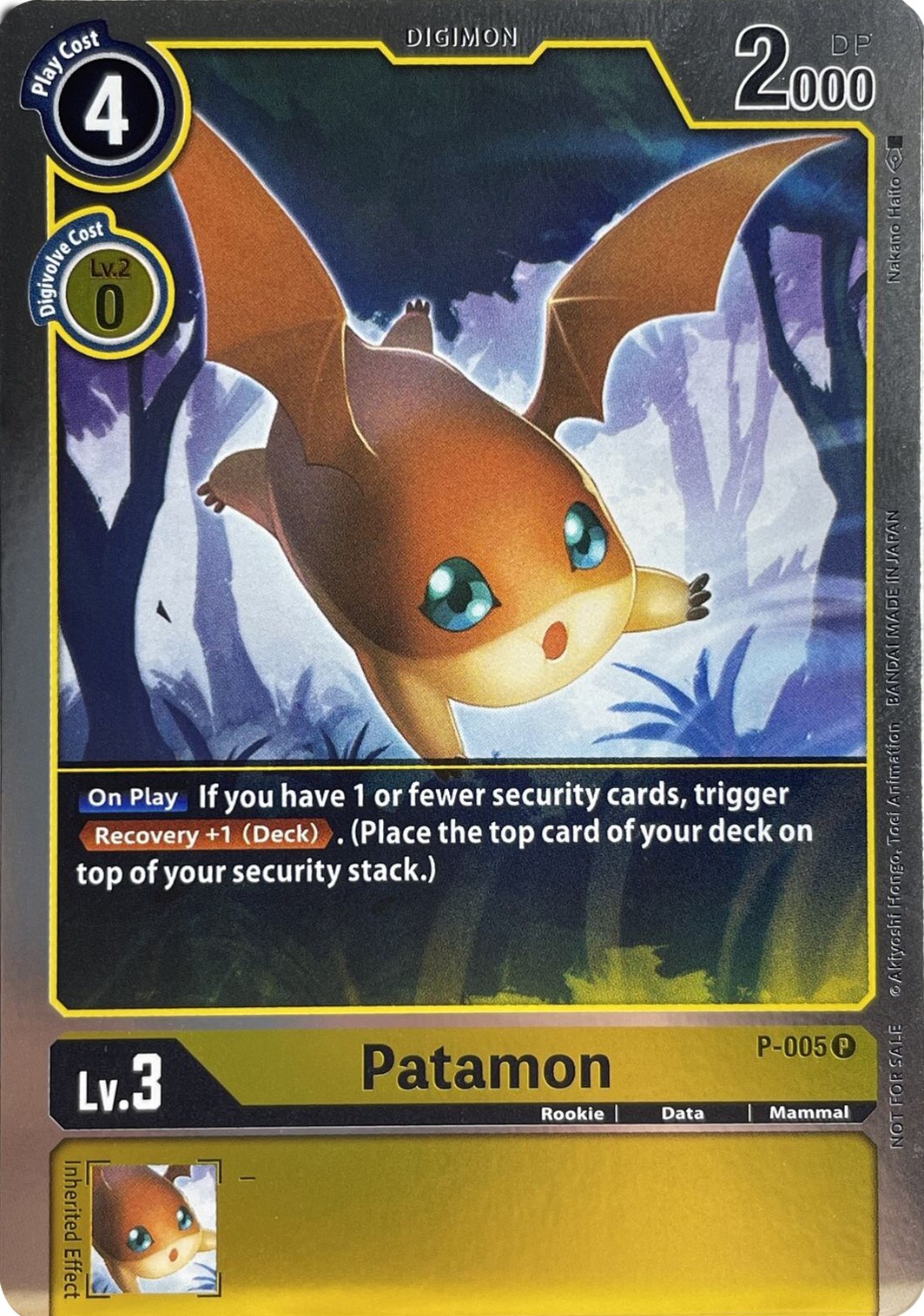 Patamon - P-005 - Digimon Promotion Cards - Digimon Card Game