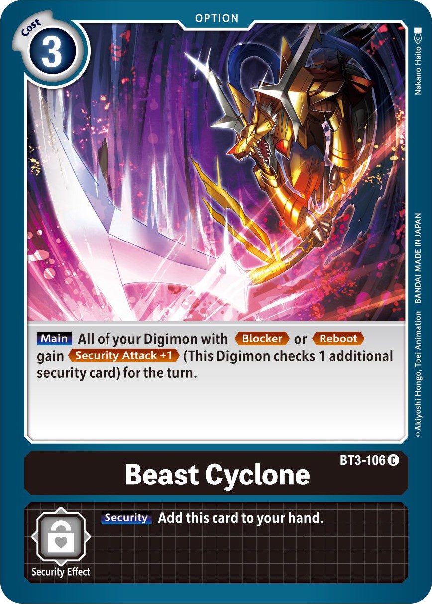 Beast Cyclone - Release Special Booster - Digimon Card Game