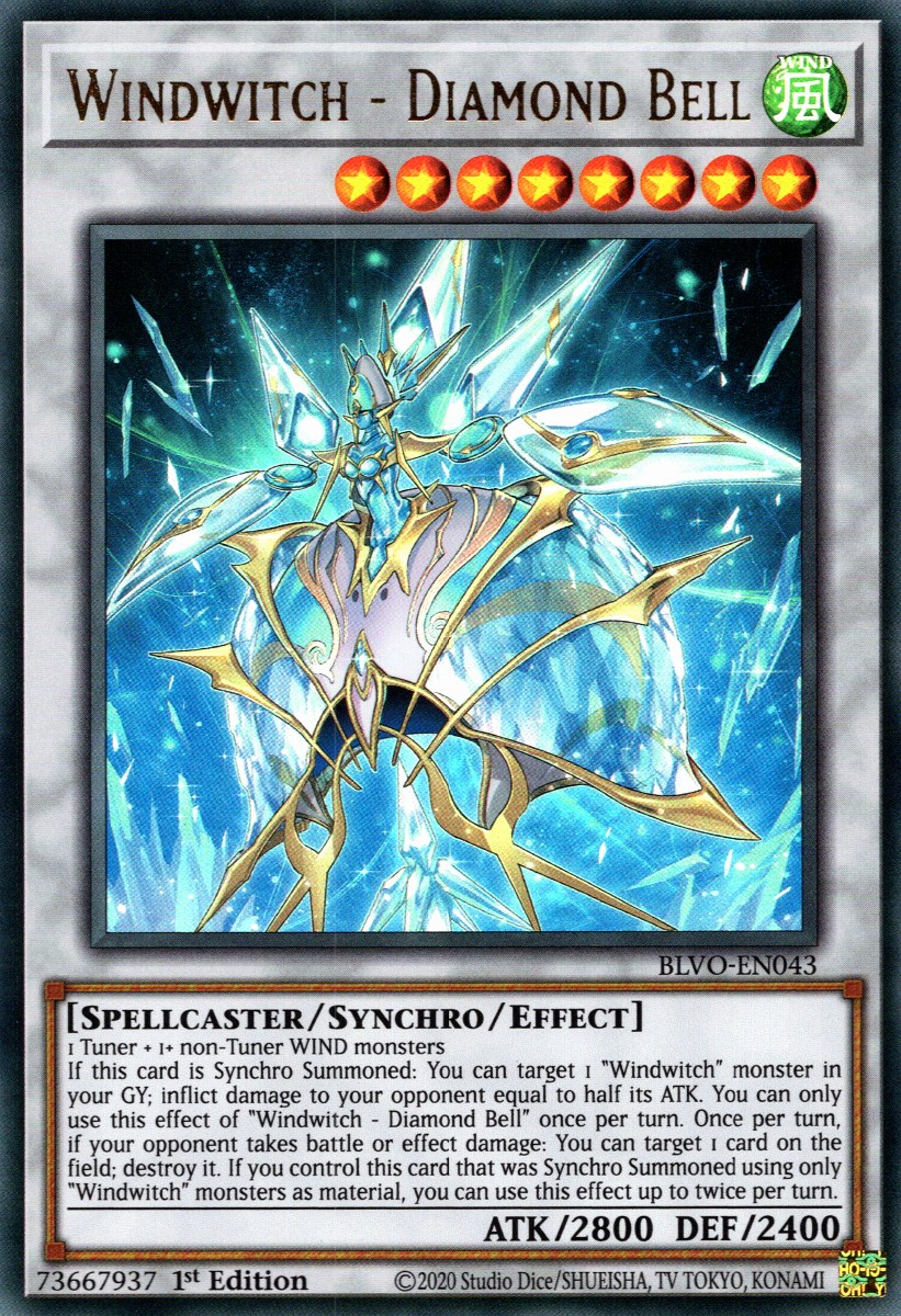 Windwitch - Diamond Bell - Blazing Vortex - YuGiOh