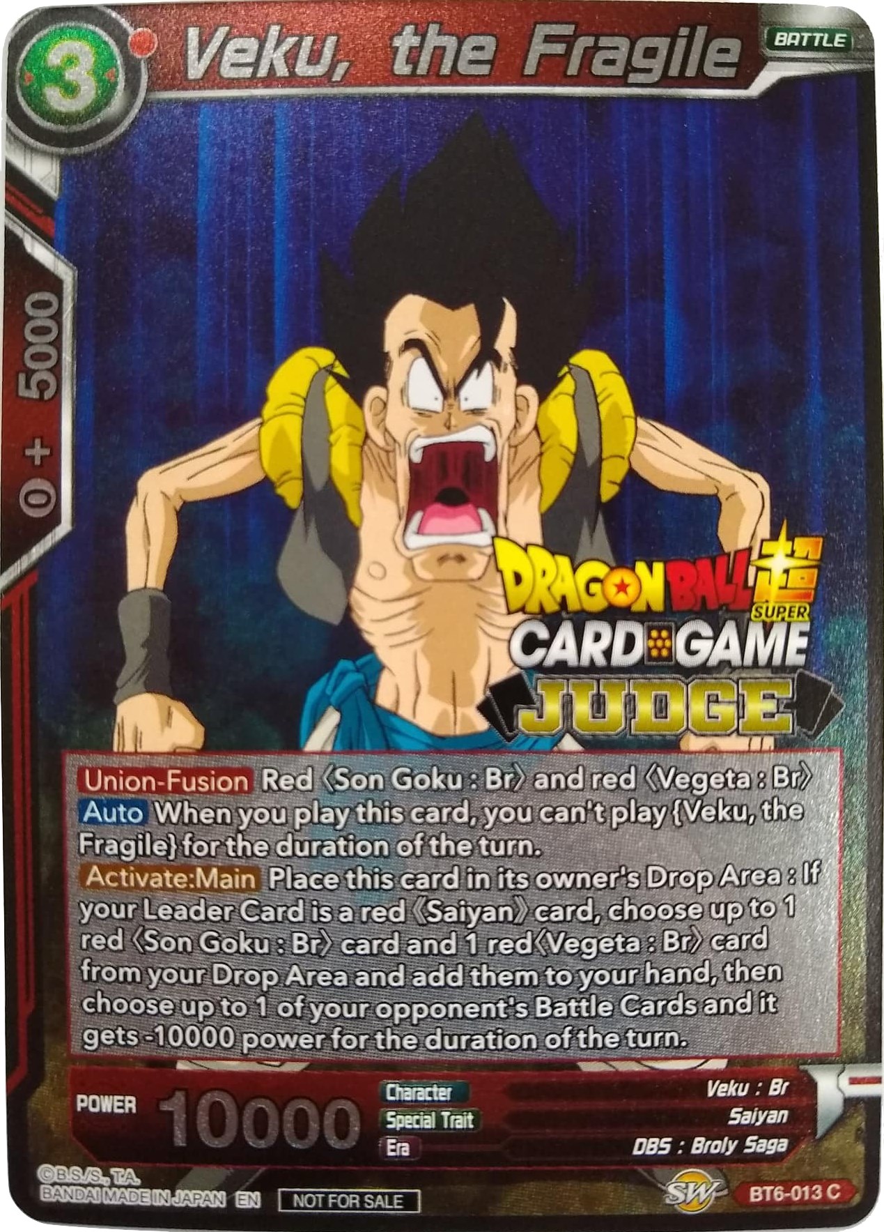 Veku, the Fragile - Judge Promotion Cards - Dragon Ball Super: Masters