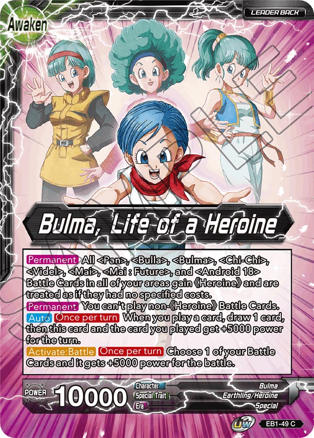 Bulma // Bulma, Life of a Heroine - Battle Evolution Booster - Dragon ...