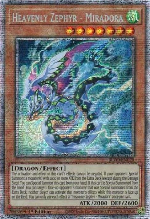 Heavenly Zephyr - Miradora (Starlight Rare) - Blazing Vortex - YuGiOh