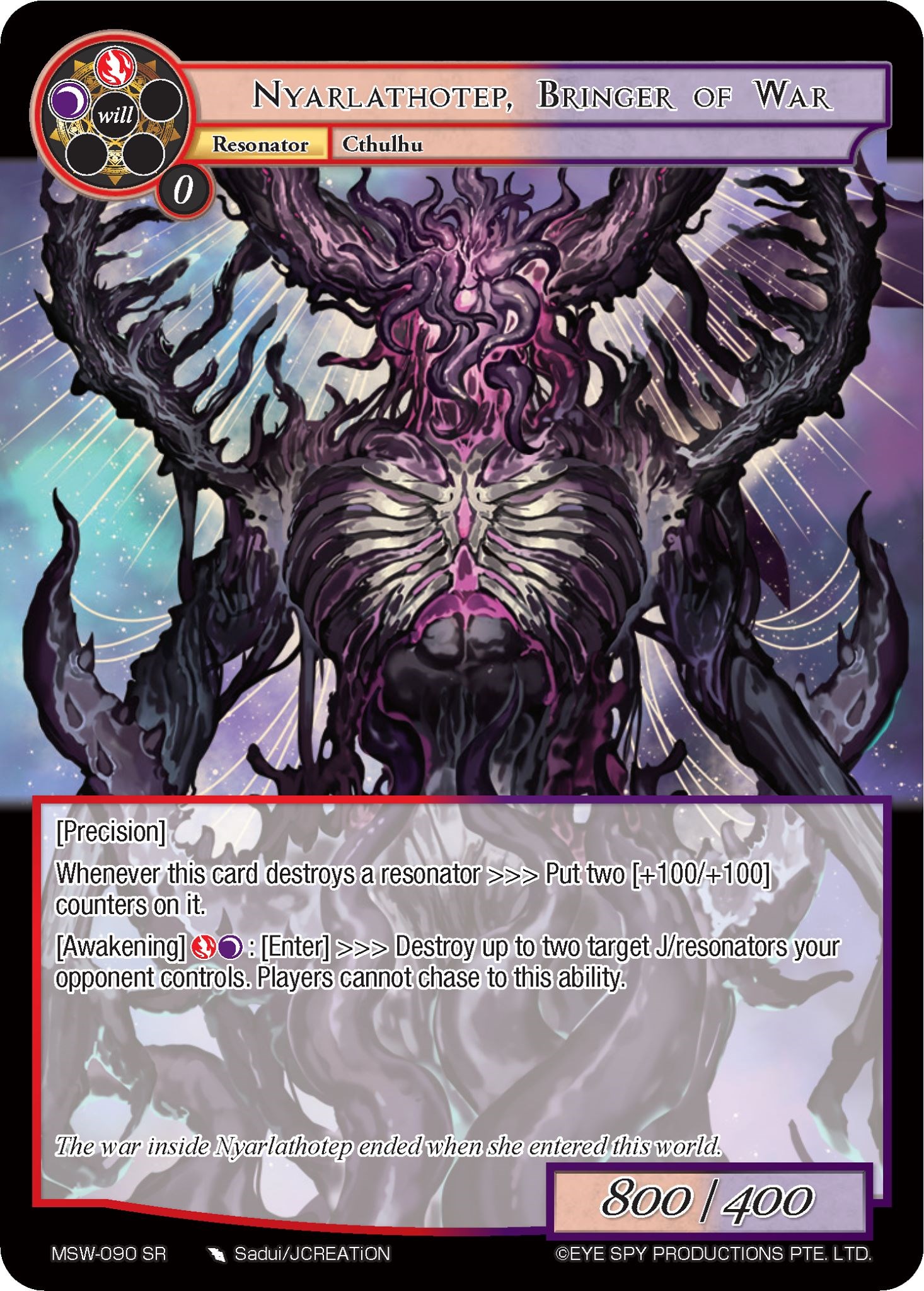 Nyarlathotep, Bringer of War - The Magic Stone War - Zero - Force of Will