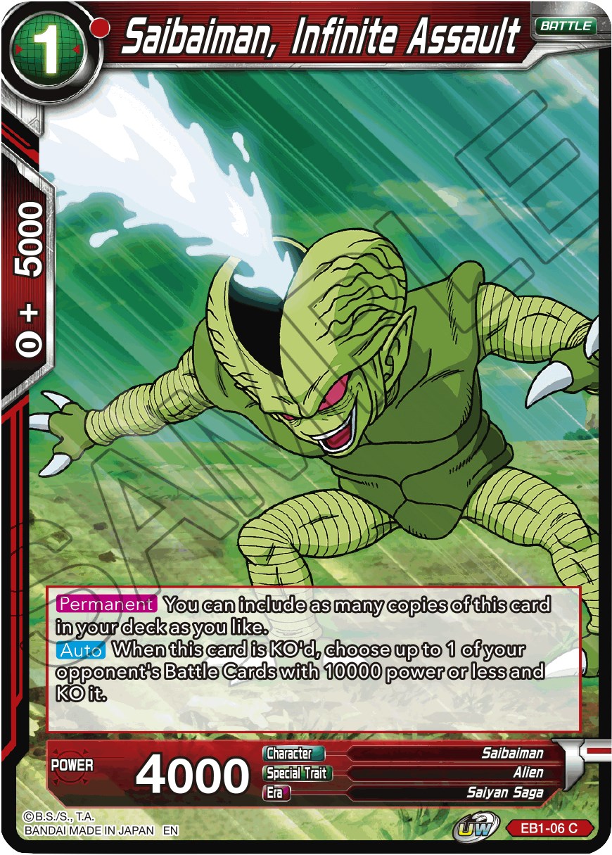 Saibaiman, Infinite Assault - Battle Evolution Booster - Dragon Ball ...