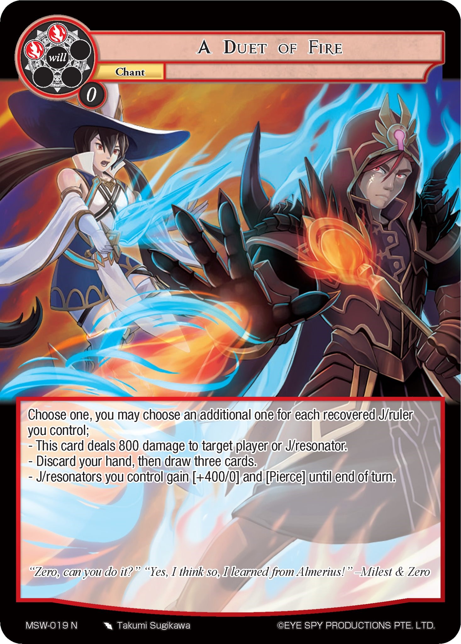 A Duet of Fire - The Magic Stone War - Zero - Force of Will