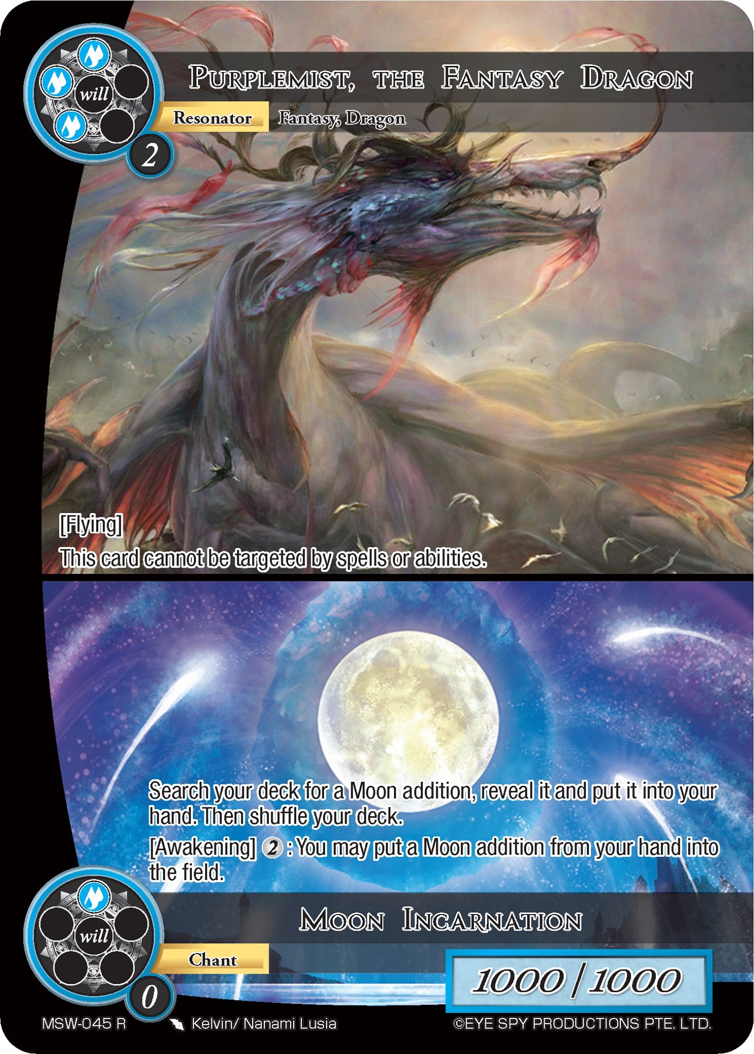 Purplemist, the Fantasy Dragon // Moon Incarnation - The Magic Stone ...