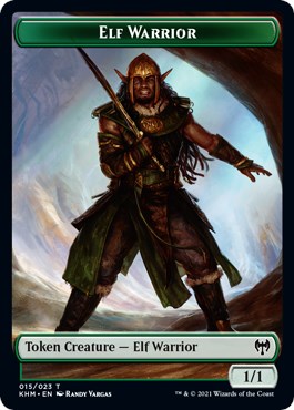 Elf Warrior // Replicated Ring Double-sided Token - Kaldheim - Magic ...