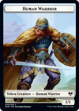 Human Warrior // Zombie Berserker Double-sided Token - Kaldheim - Magic ...