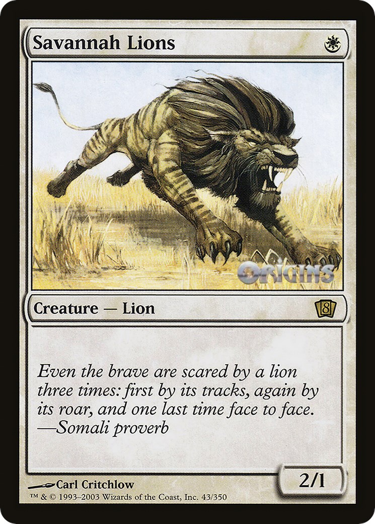 Savannah Lions (Origins 2003) - Oversize Cards - Magic: The Gathering